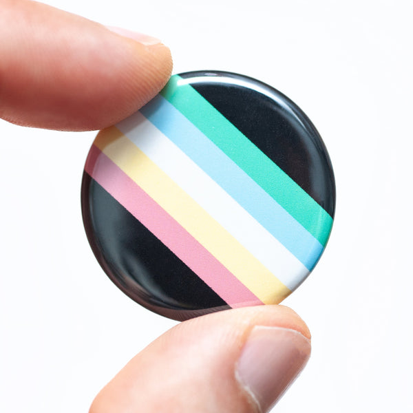 Disability Pride Flag Button | Free Shipping $50+ - Crafty Queer Studio