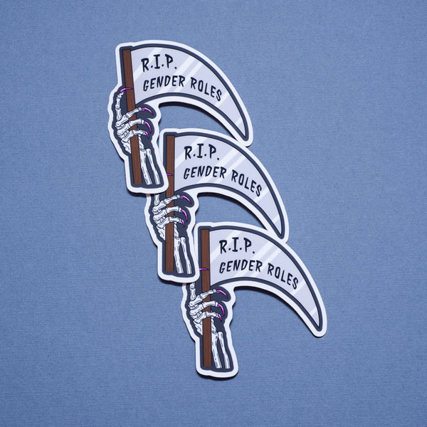 RIP Gender Roles Sticker for Sale | Free Shipping On Orders $50 ...