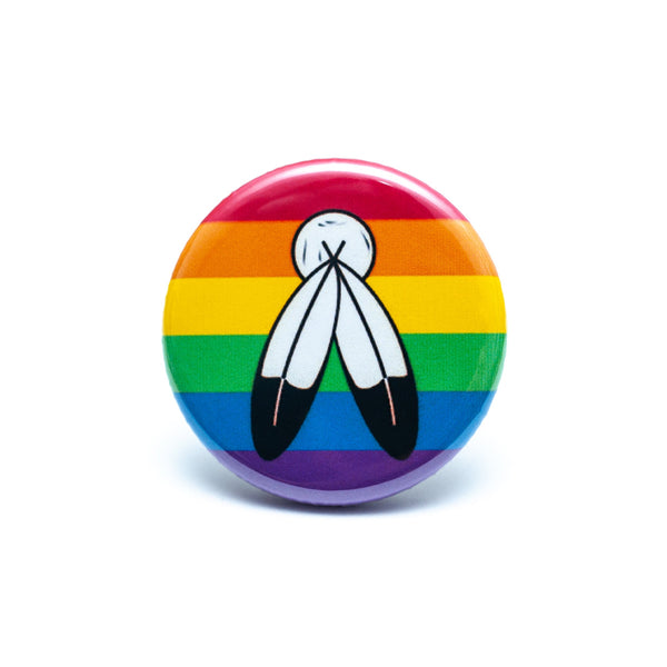 Two-Spirit Pride Flag Button | Free Shipping $50+ - Crafty Queer Studio