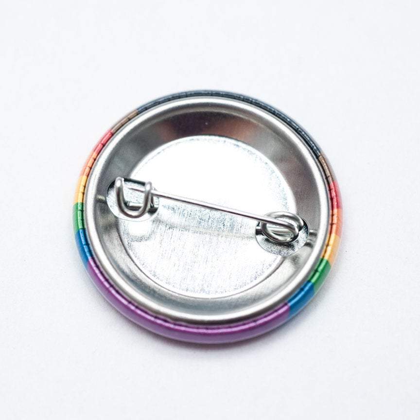 Rainbow Flag Button | Free Shipping $50+ - Crafty Queer Studio