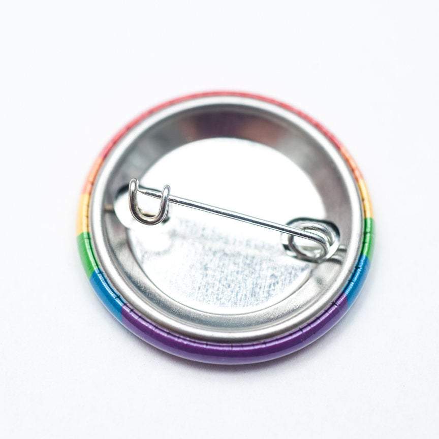 Rainbow Pride Flag Button | Free Shipping $50+ - Crafty Queer Studio