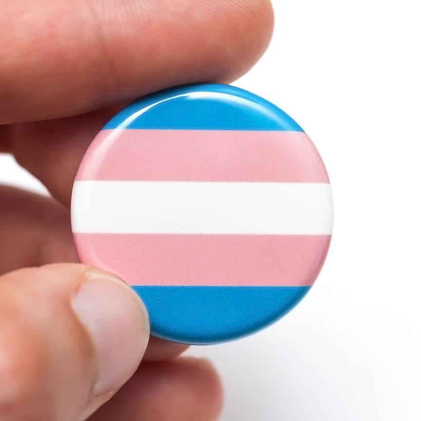 Transgender Pride Flag Button | Free Shipping $50+ - Crafty Queer Studio