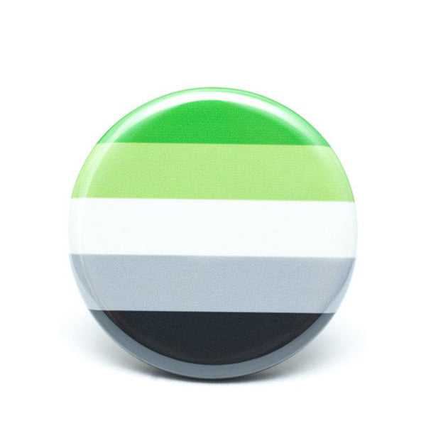 Aromantic Pride Flag Button | Free Shipping $50+ - Crafty Queer Studio