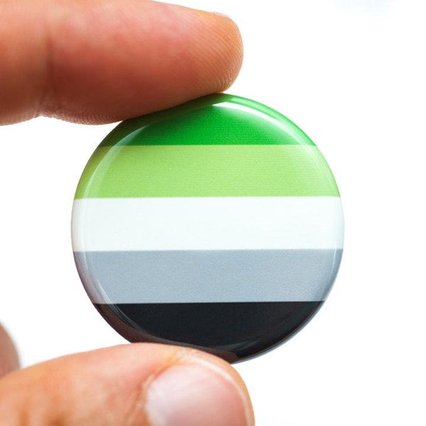Aromantic Pride Flag Button | Free Shipping $50+ - Crafty Queer Studio
