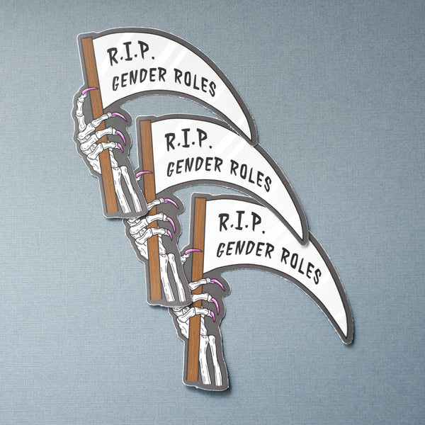 RIP Gender Roles Sticker for Sale | Free Shipping On Orders $50 ...